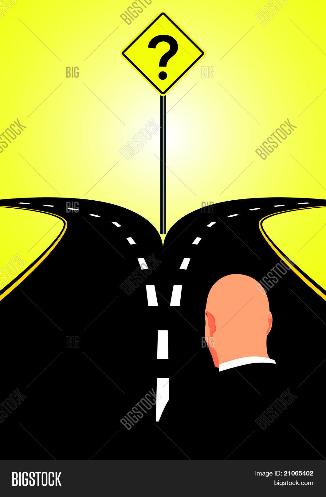 Forked Road Vector & Photo (Free Trial) | Bigstock