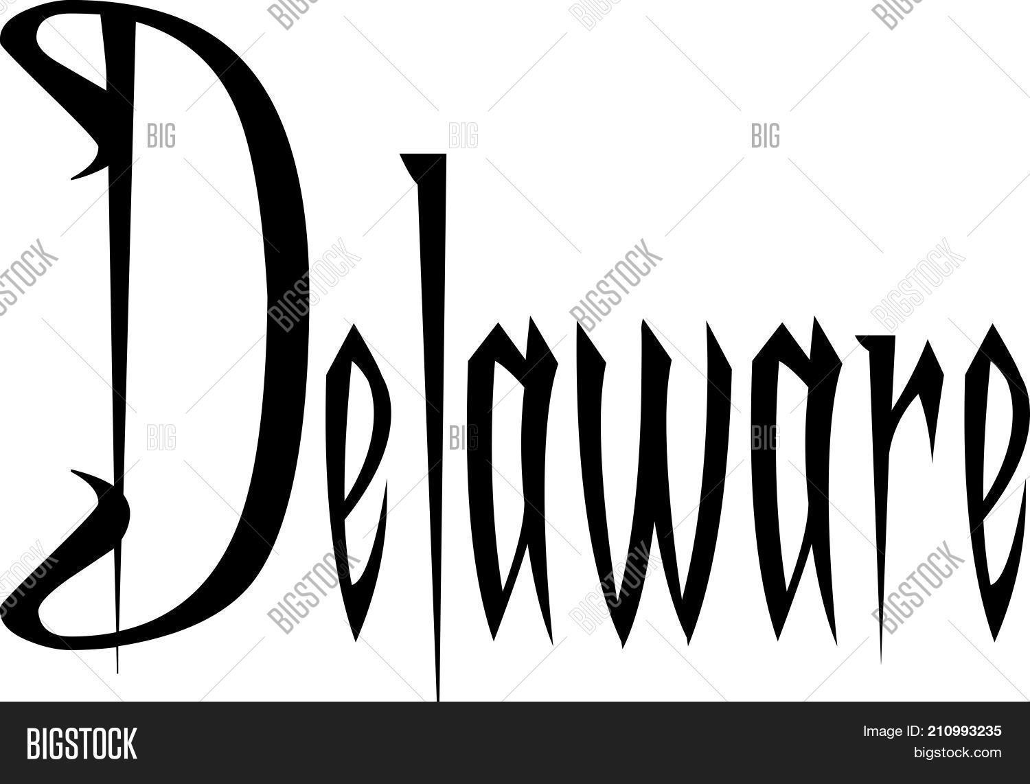 Delaware Text Sign Vector & Photo (Free Trial) | Bigstock
