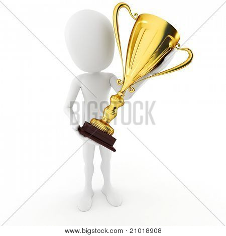 3d Man Winner Holding Image & Photo (Free Trial) | Bigstock