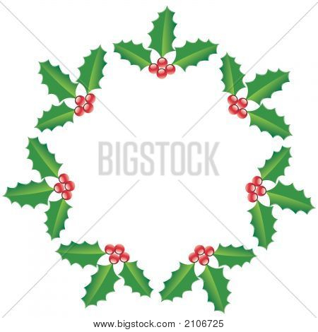Holly Circle Vector & Photo (Free Trial) | Bigstock