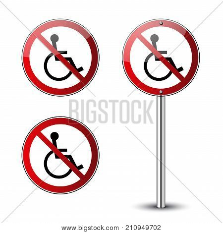No Disabled Signs Vector & Photo (Free Trial) | Bigstock