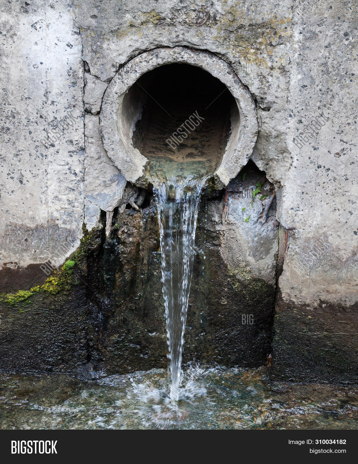 Concrete Run-off Pipe Image & Photo (Free Trial) | Bigstock