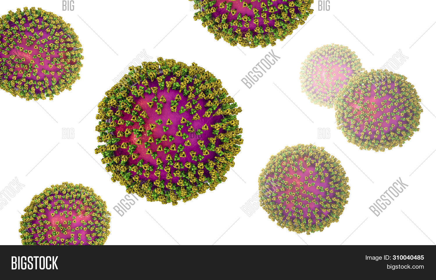 Measles Viruses. 3d Image & Photo (Free Trial) | Bigstock