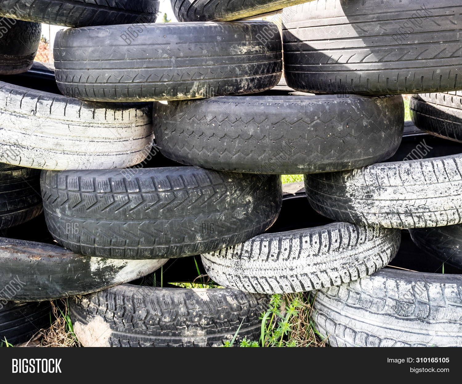 Tires Stacked On Top Image & Photo (Free Trial) | Bigstock