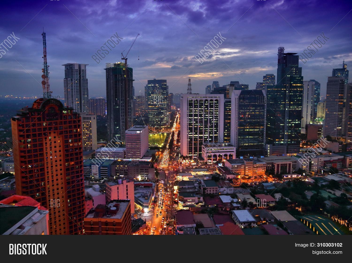 Makati City Night Image & Photo (Free Trial) | Bigstock