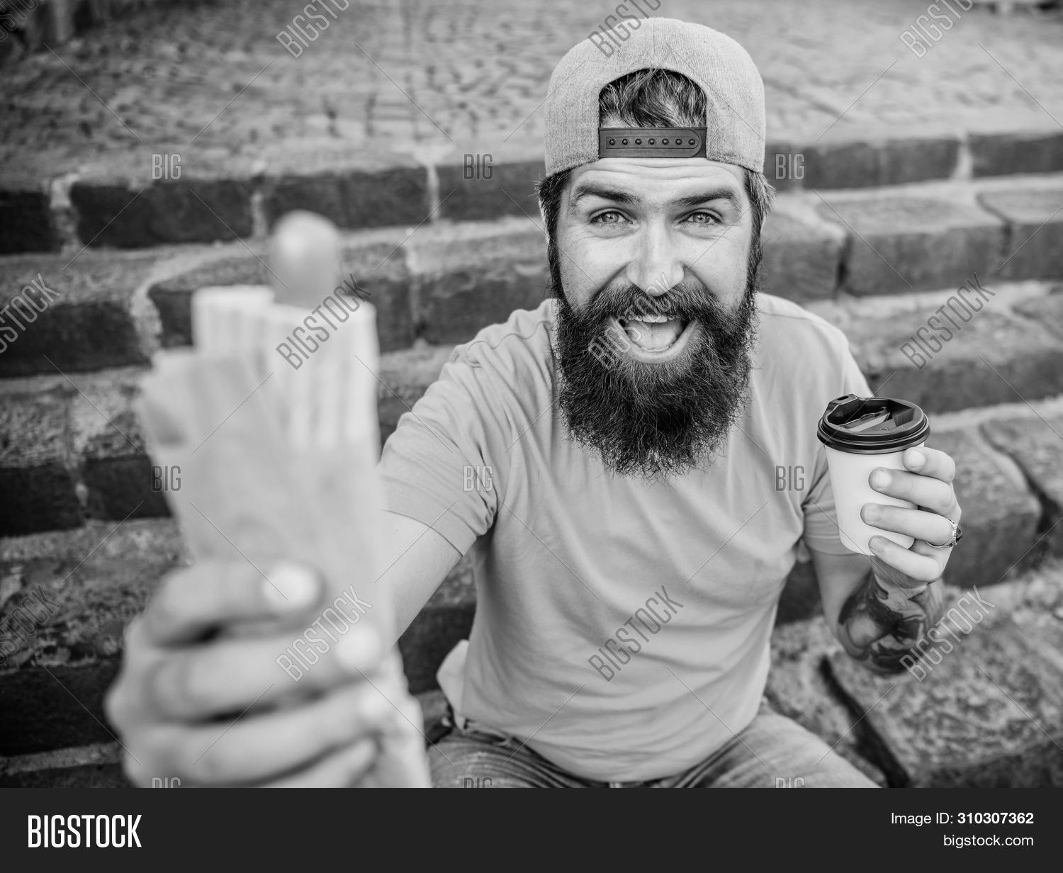 Hungry Man Snack. Guy Image & Photo (Free Trial) | Bigstock