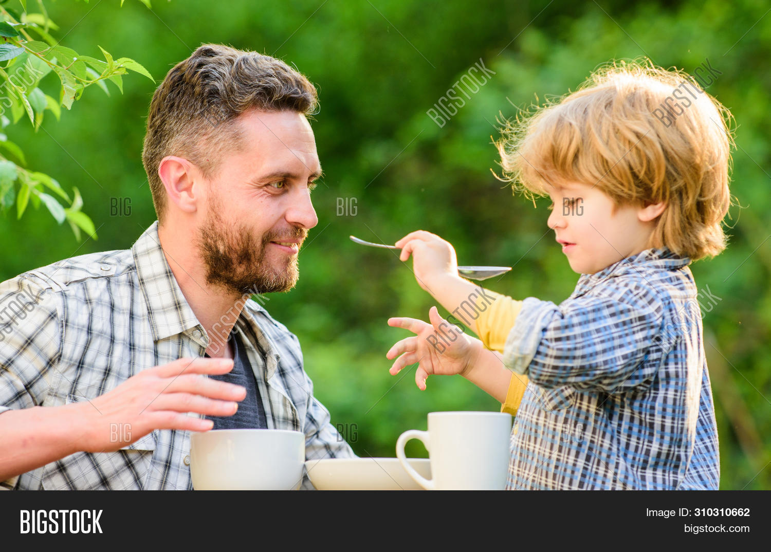 Feed Son Solids. Dad Image & Photo (Free Trial) | Bigstock