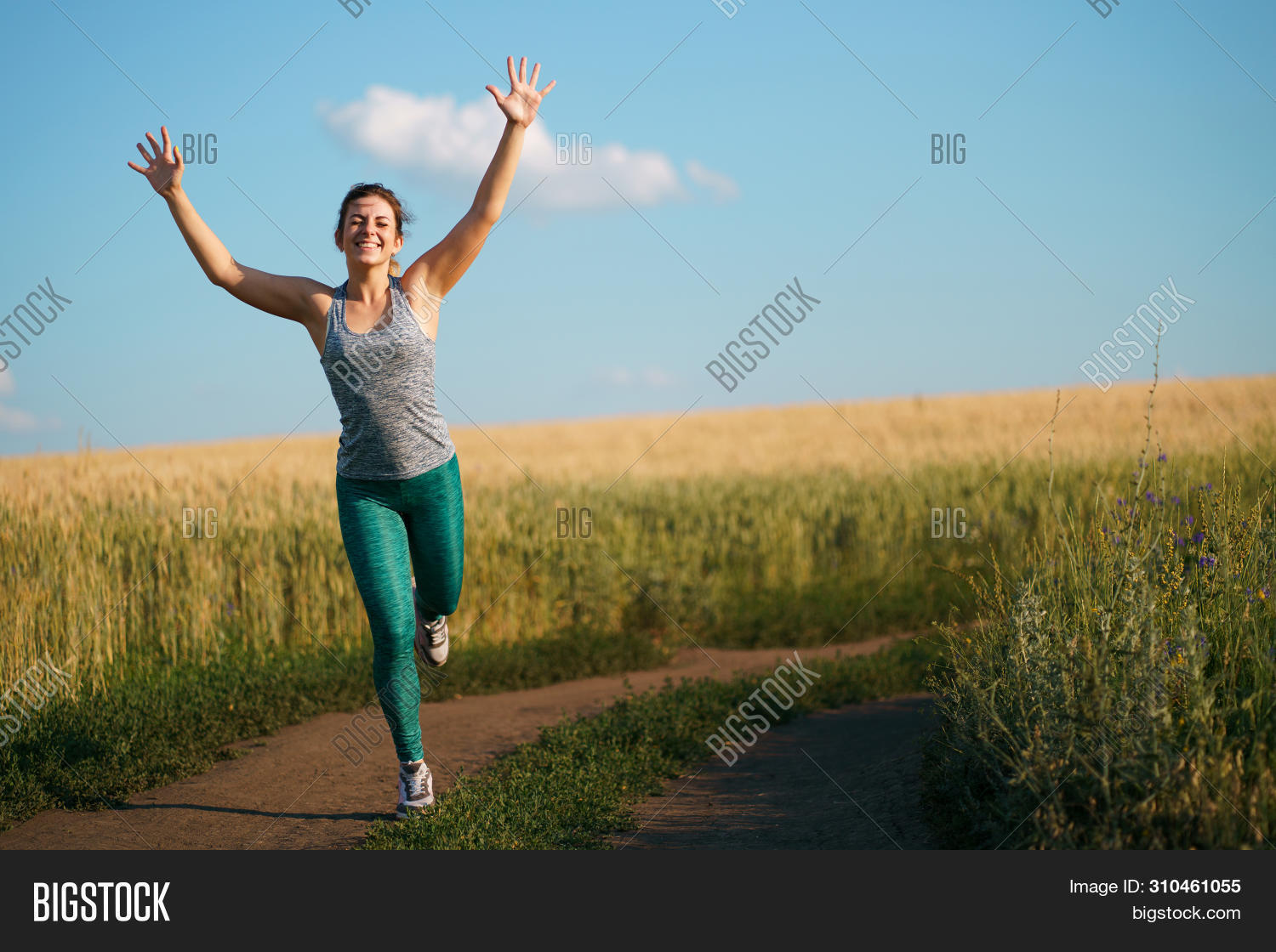 Happy Woman On Sunset Image & Photo (Free Trial) | Bigstock