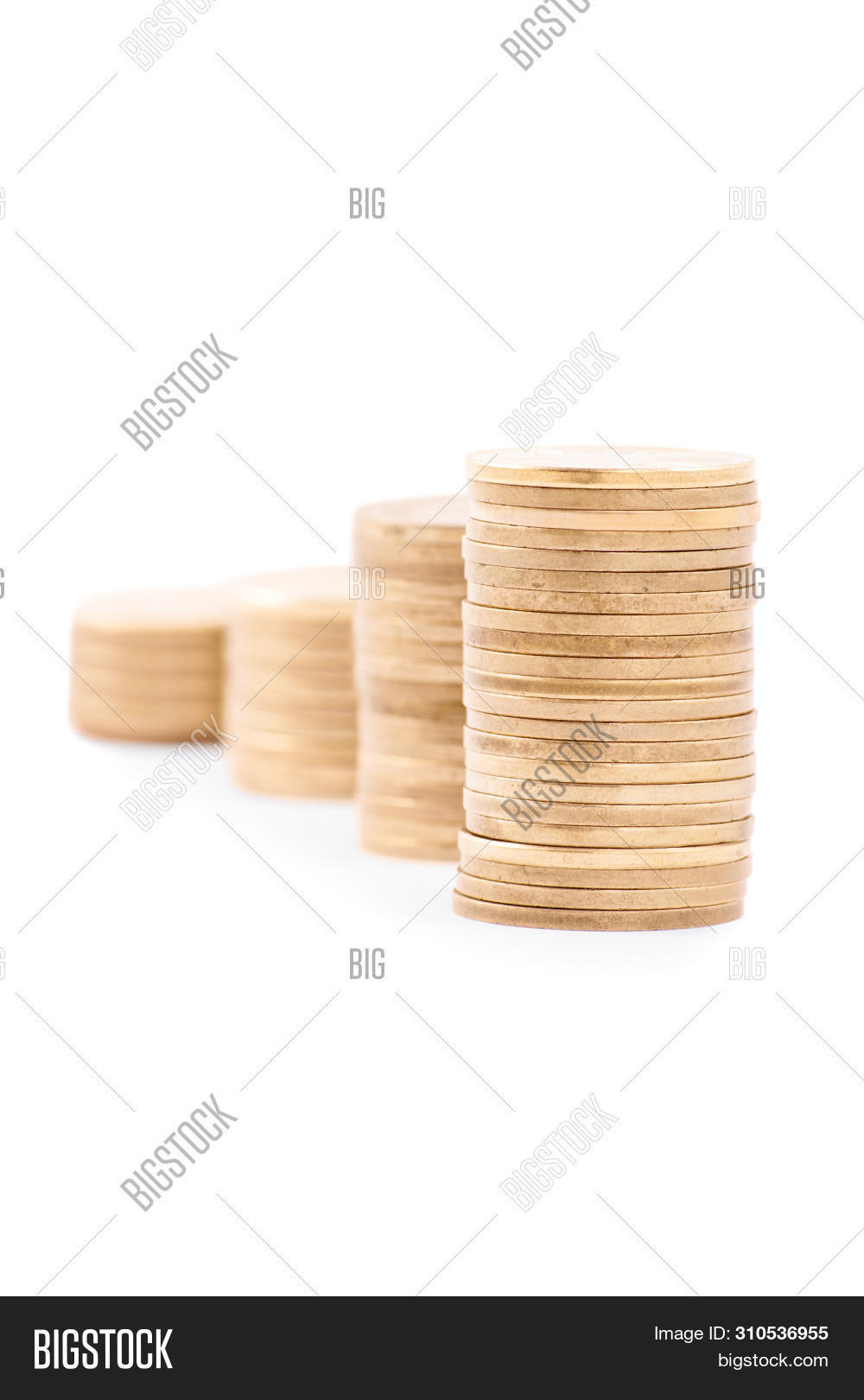 Coin Ladder. Stack Image & Photo (Free Trial) | Bigstock