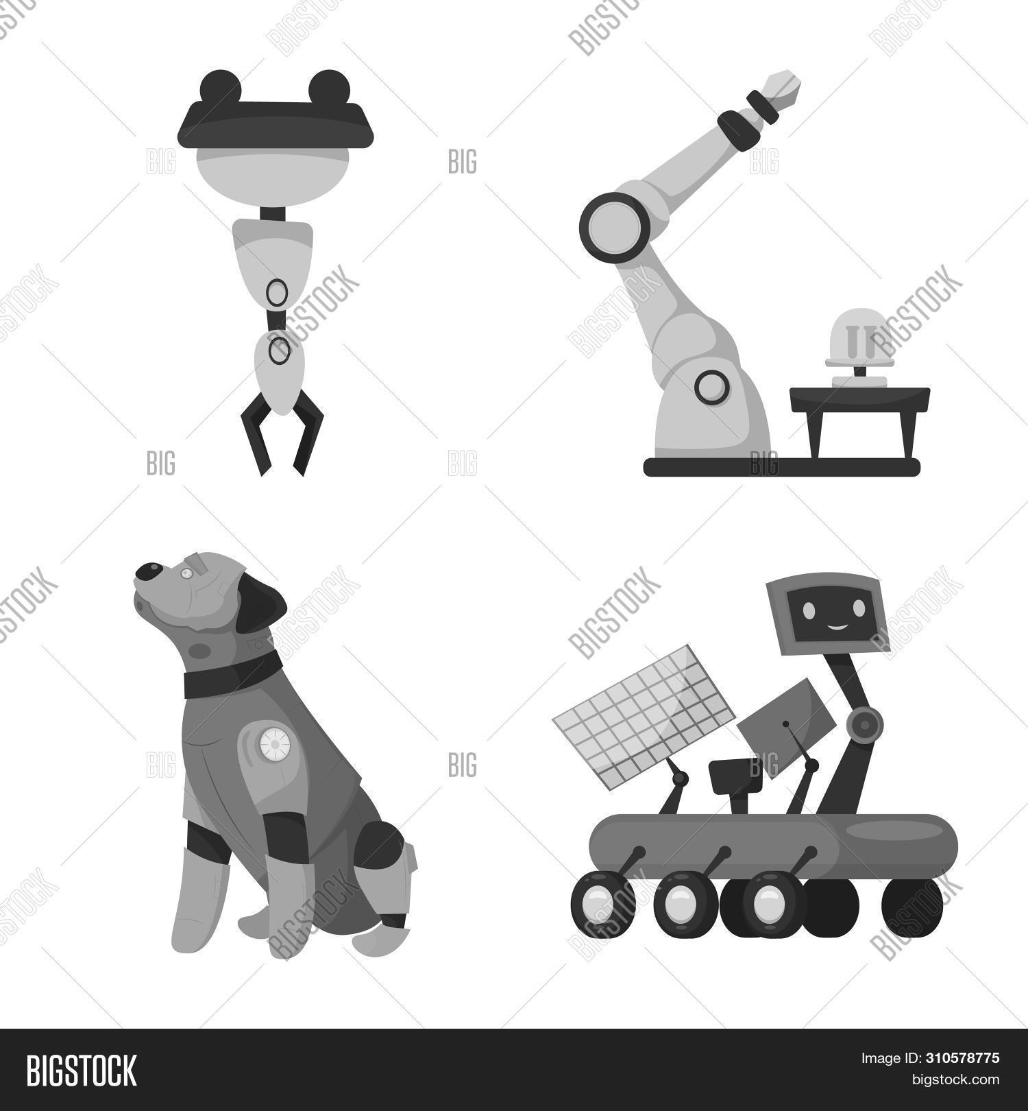 Bitmap Design Robot Image & Photo (Free Trial) | Bigstock