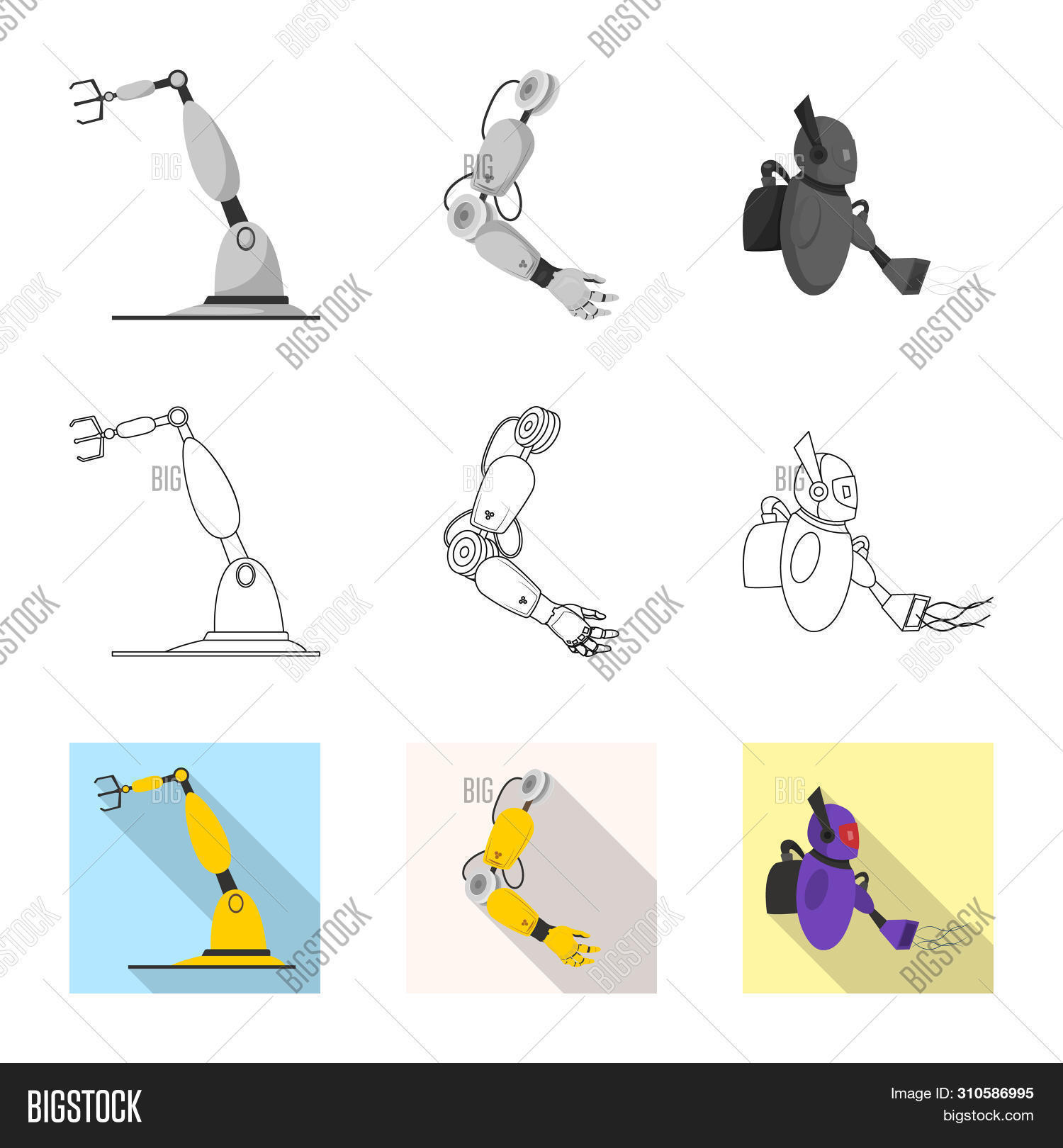 Bitmap Design Robot Image & Photo (Free Trial) | Bigstock