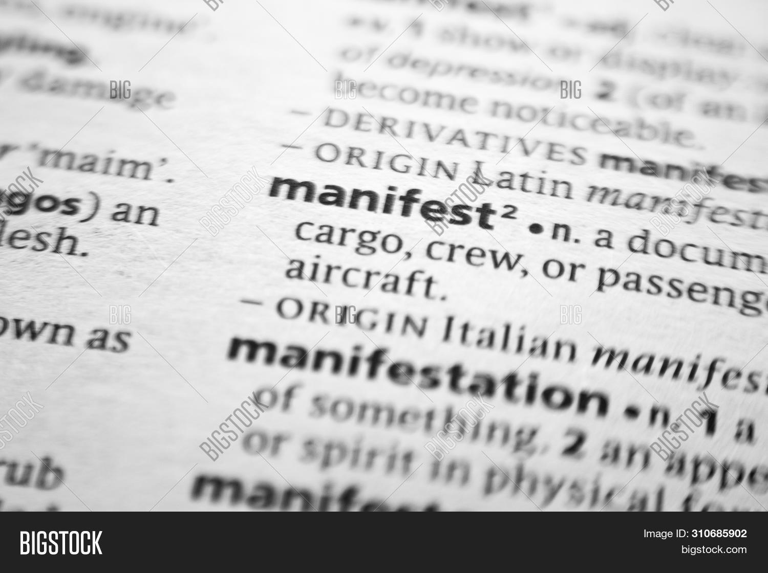Word Phrase Manifest Image & Photo (Free Trial) | Bigstock
