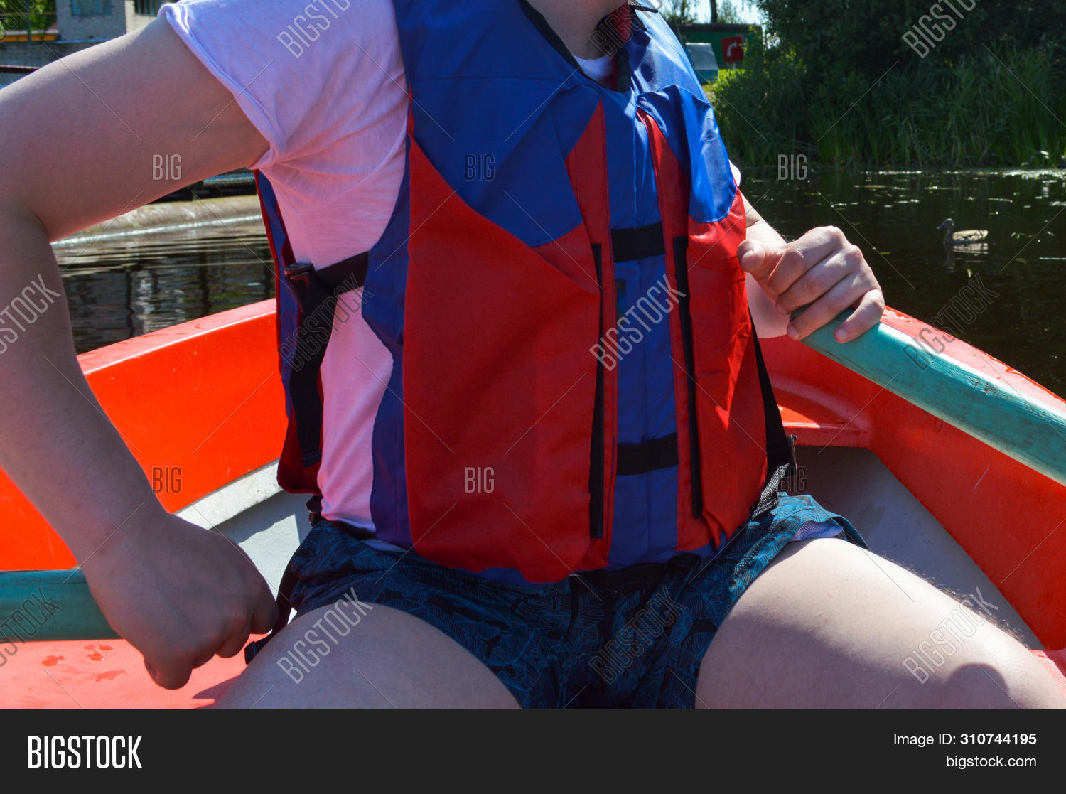 Man Red Boat, Shorts Image & Photo (Free Trial) | Bigstock