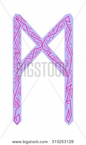 Mannaz Rune. Ancient Image & Photo (Free Trial) | Bigstock