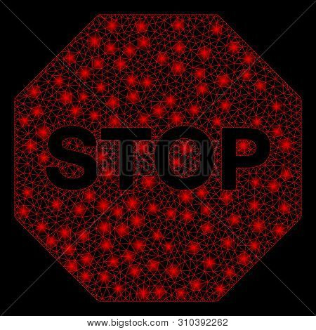Glossy Mesh Stop Sign Vector & Photo (Free Trial) | Bigstock