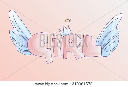 Cute Word Girl Soft Vector & Photo (Free Trial) | Bigstock