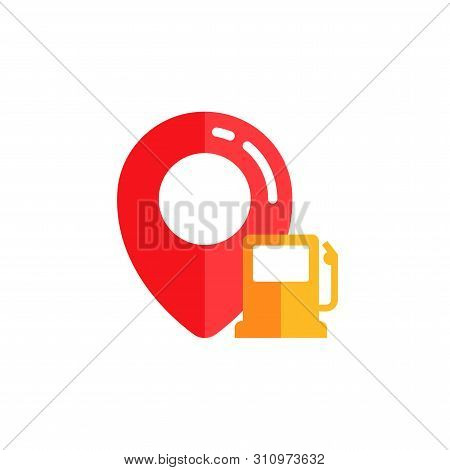 Gas Station Location Vector & Photo (Free Trial) | Bigstock