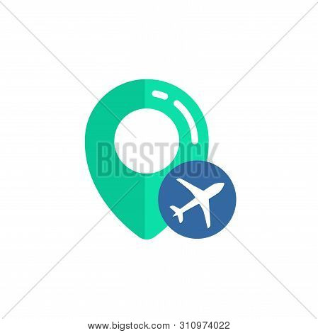 Pin Airport Location Vector & Photo (Free Trial) | Bigstock