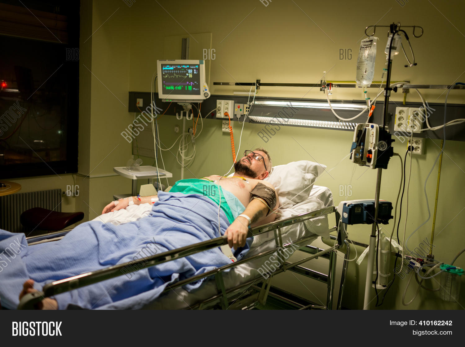 Man On Hospital Bed Image & Photo (Free Trial) | Bigstock