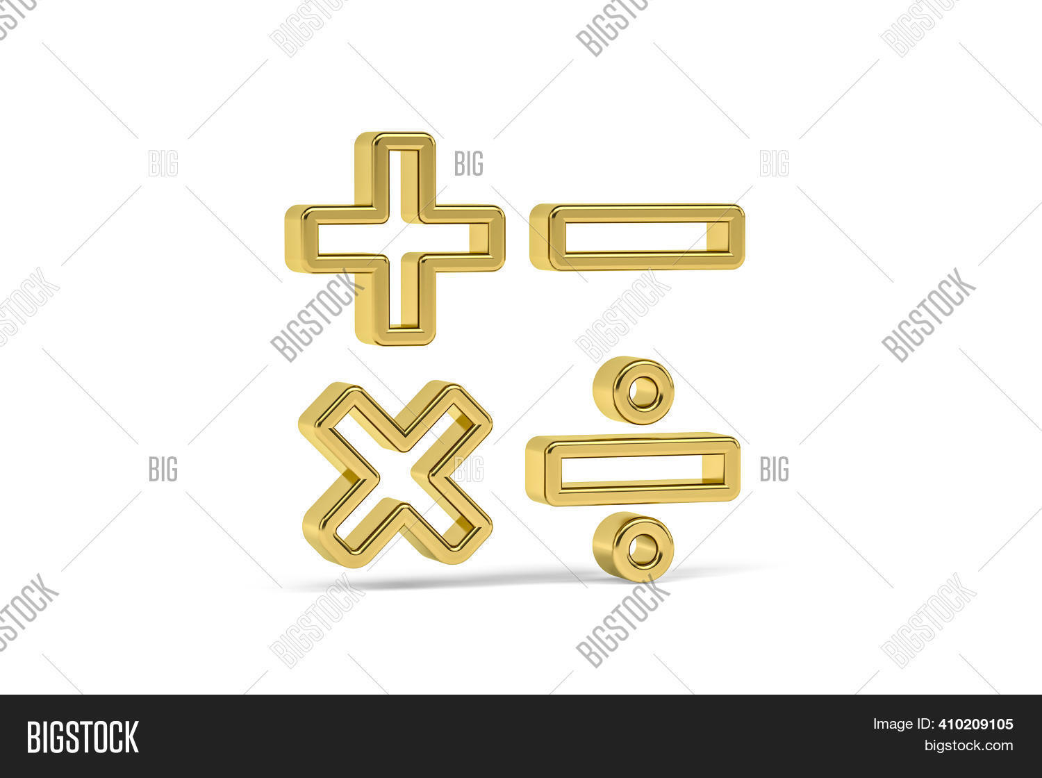 Golden 3d Math Symbols Image & Photo (Free Trial) | Bigstock