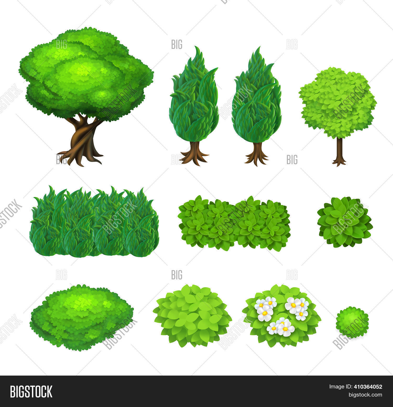 Set 3D Isometric Trees Image & Photo (Free Trial) | Bigstock