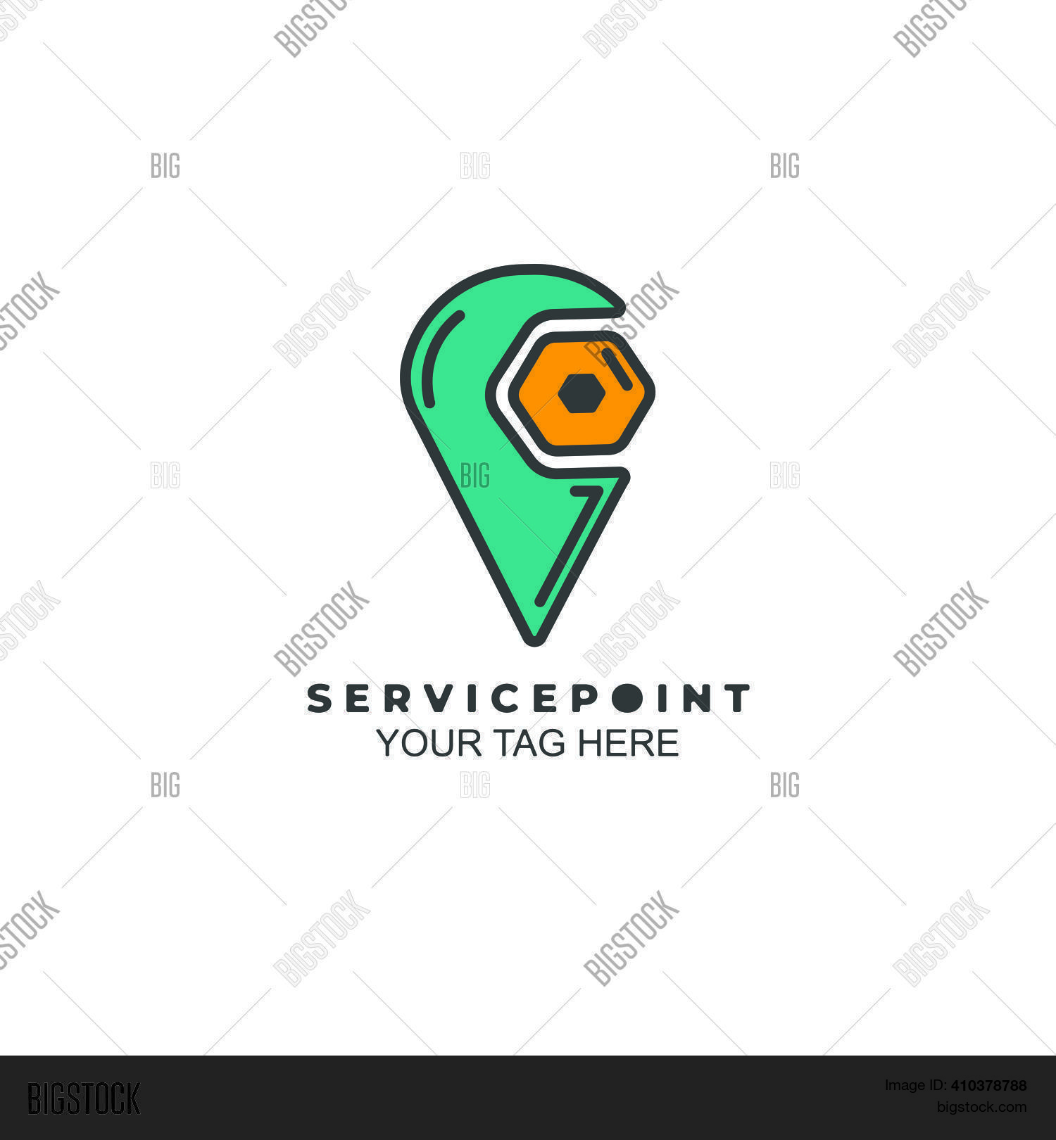 Service Point Logo Vector & Photo (Free Trial) | Bigstock