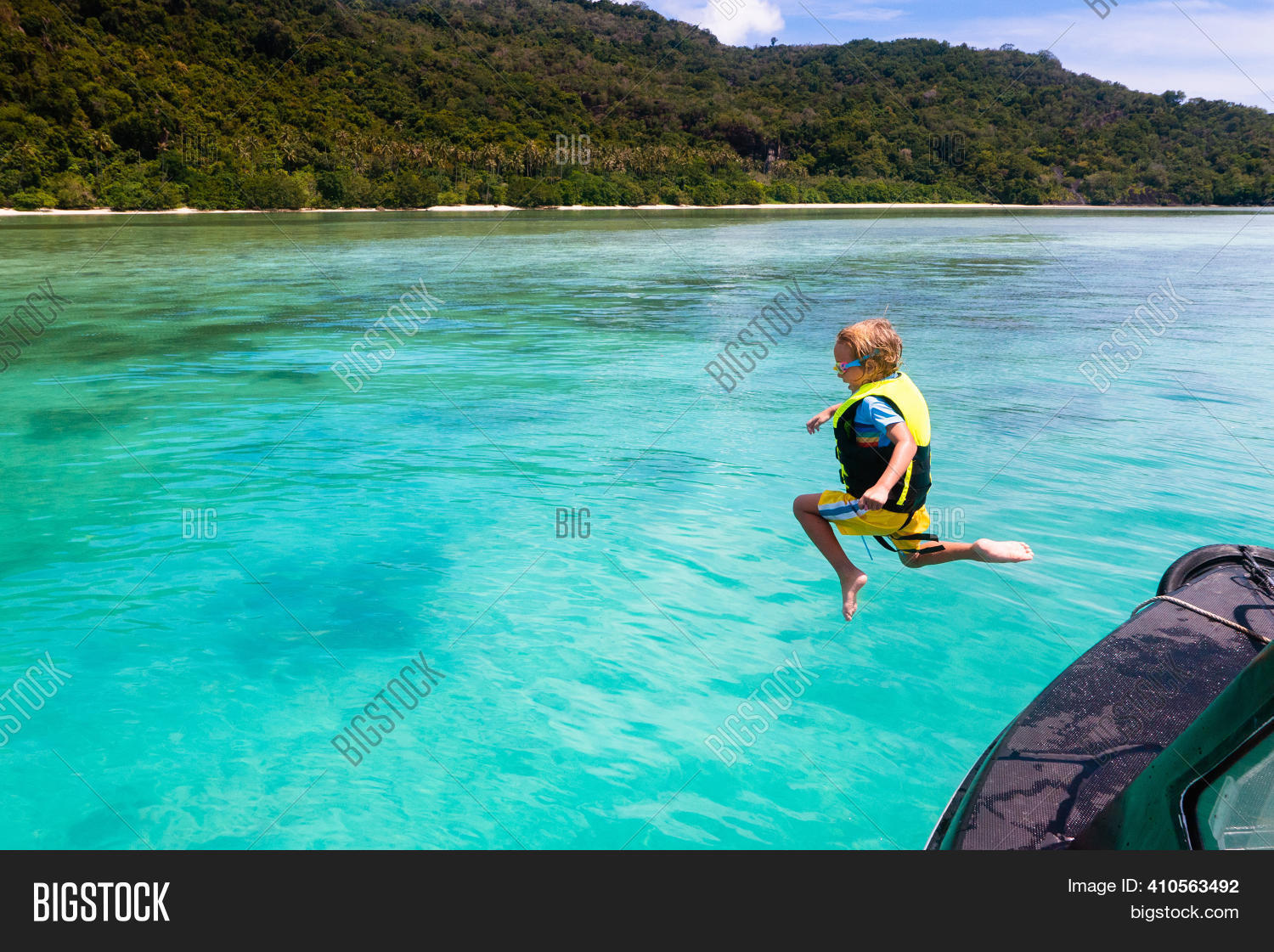 Kids Jump Into Sea. Image & Photo (Free Trial) | Bigstock