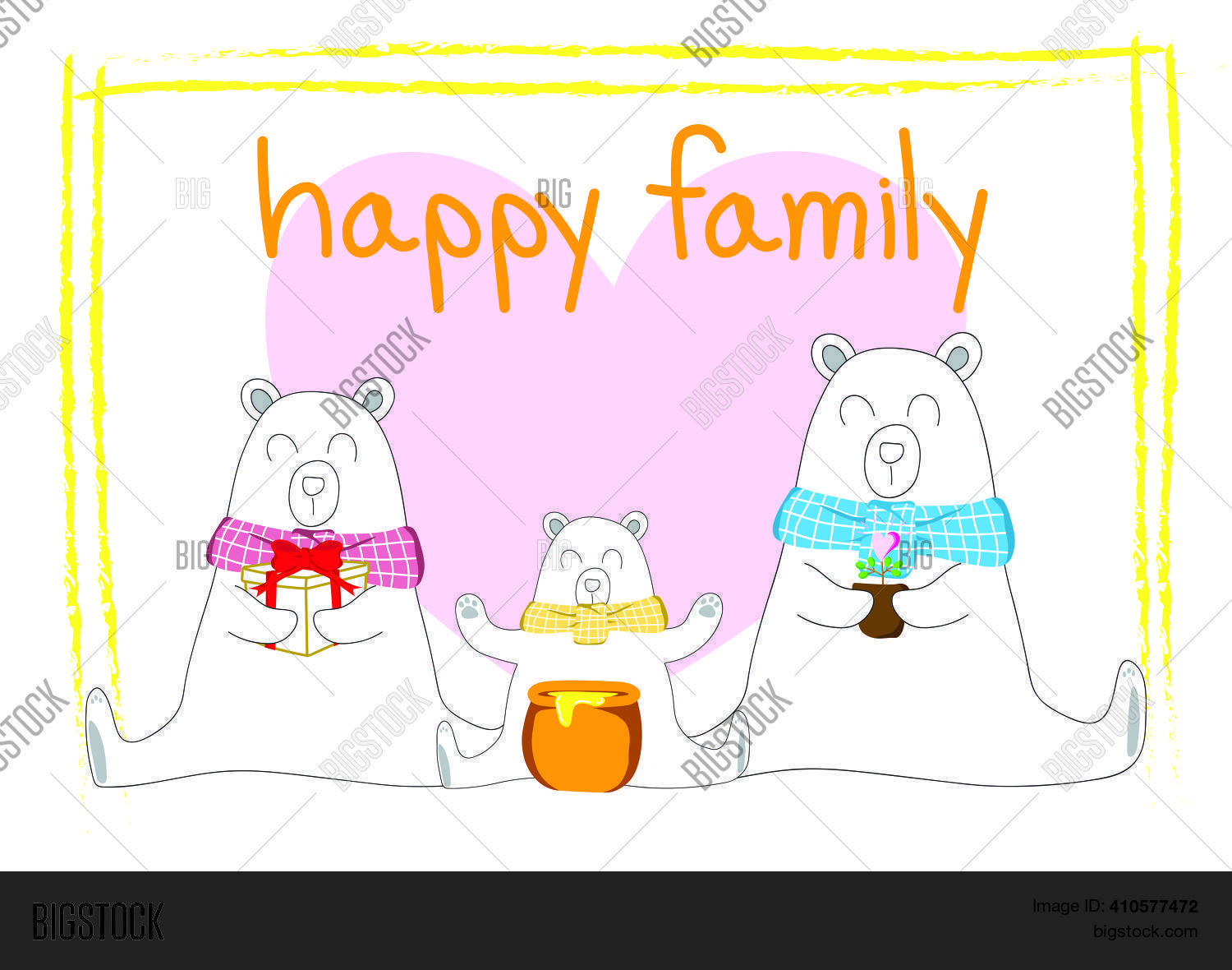 White Bear Family. Vector & Photo (Free Trial) | Bigstock