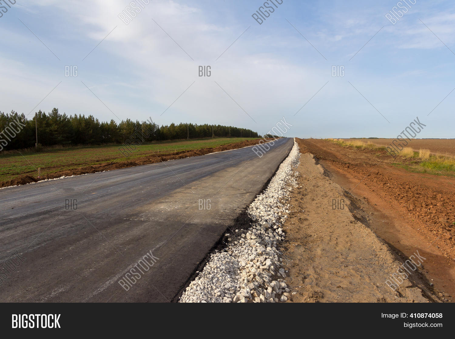 Construction New Road Image & Photo (Free Trial) | Bigstock