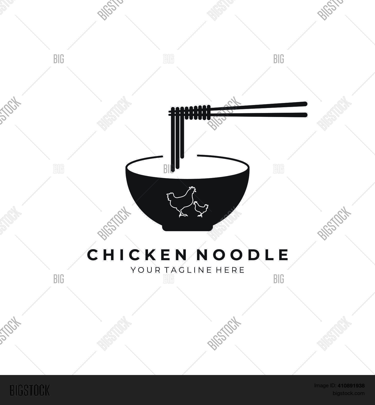 Chicken Noodle Logo Vector & Photo (Free Trial) | Bigstock