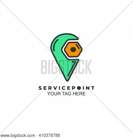 Service Point Logo Vector & Photo (Free Trial) | Bigstock