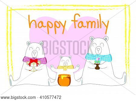 White Bear Family. Vector & Photo (Free Trial) | Bigstock