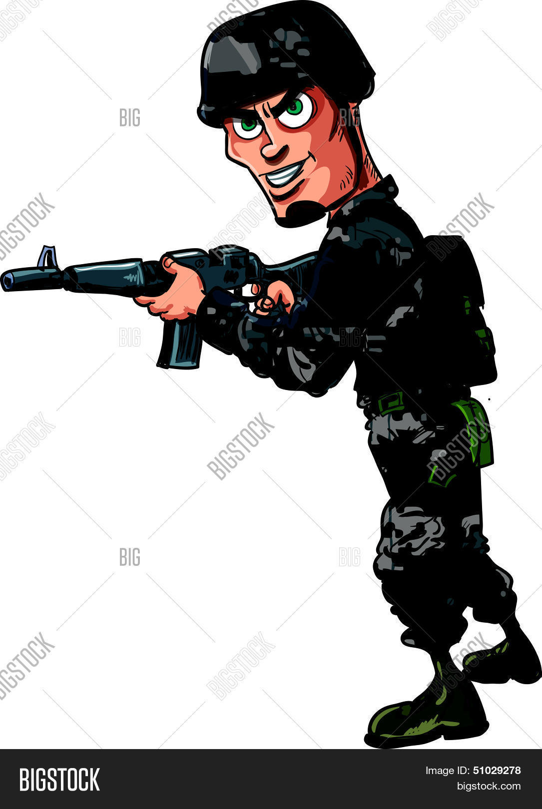 Cartoon Soldier Vector & Photo (Free Trial) | Bigstock