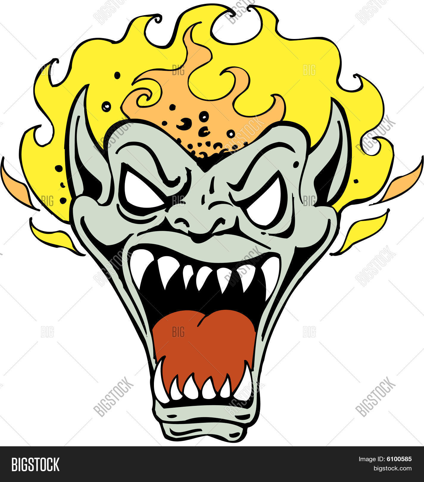 Demon Face Vector & Photo (Free Trial) | Bigstock
