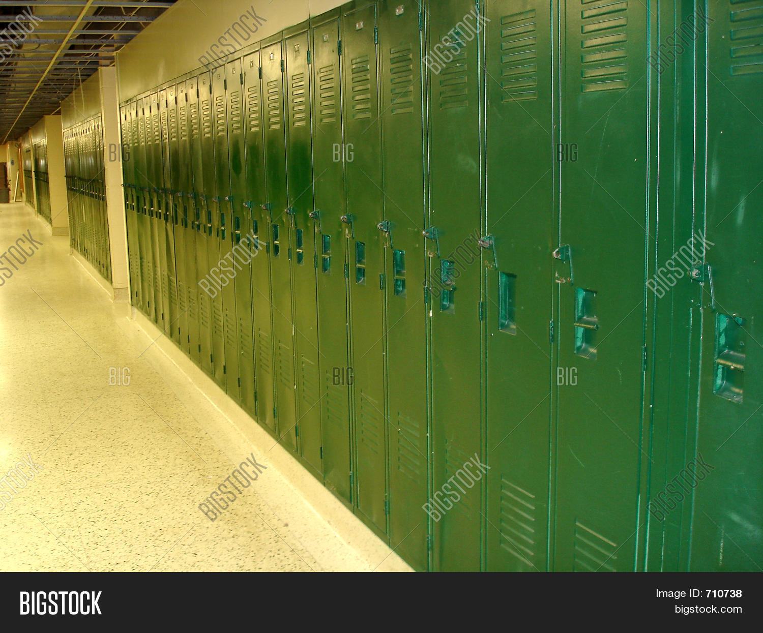 Lockers Hallway Image & Photo (Free Trial) | Bigstock