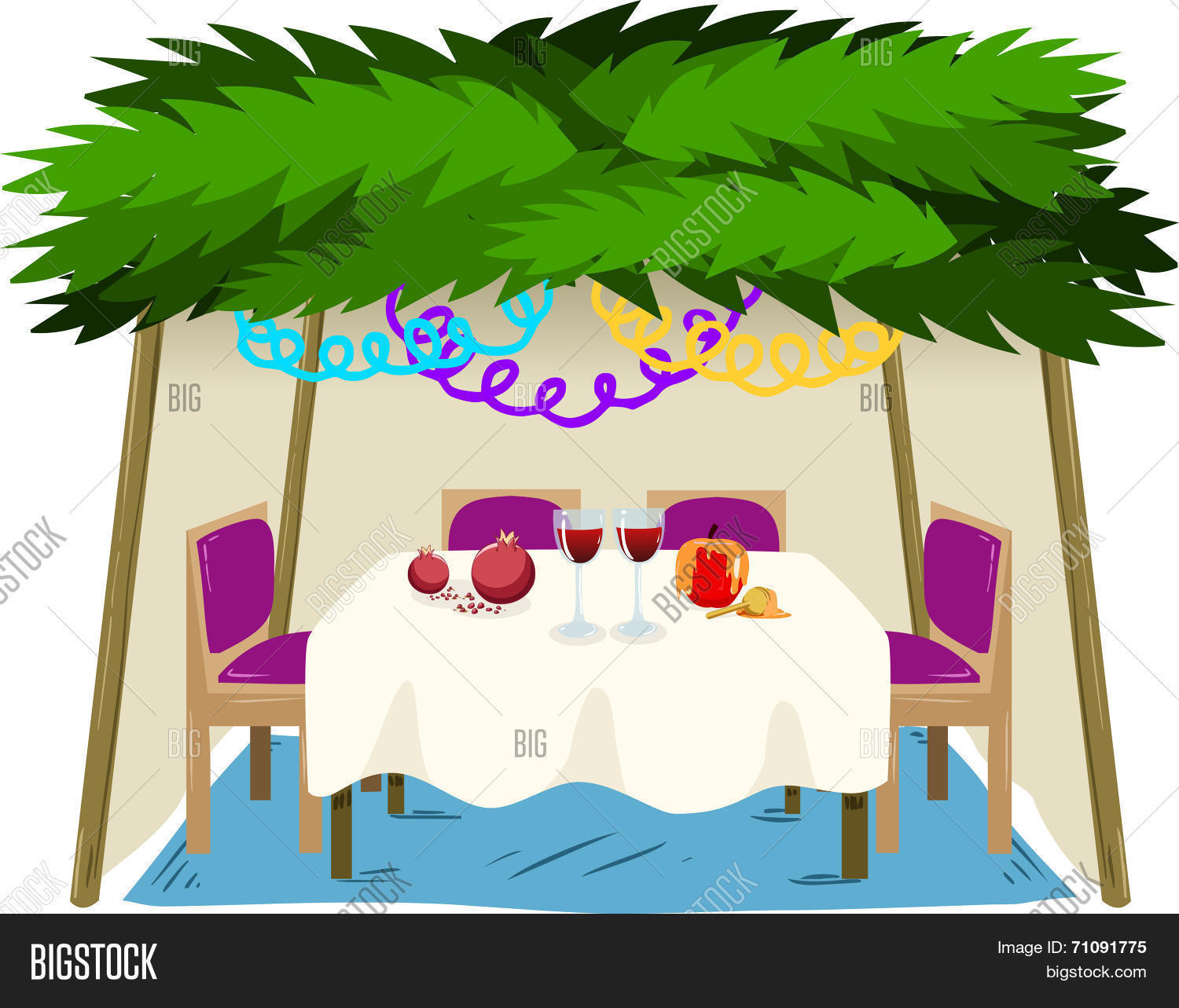Sukkah Sukkot Food On Vector & Photo (Free Trial) | Bigstock