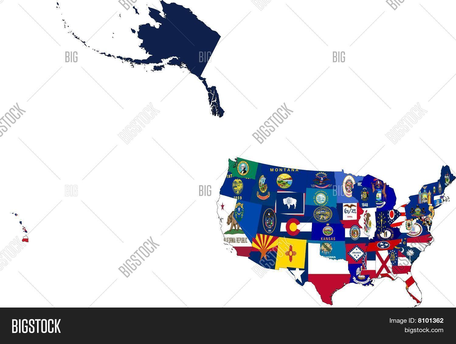 America Map 50 States Image & Photo (Free Trial) | Bigstock