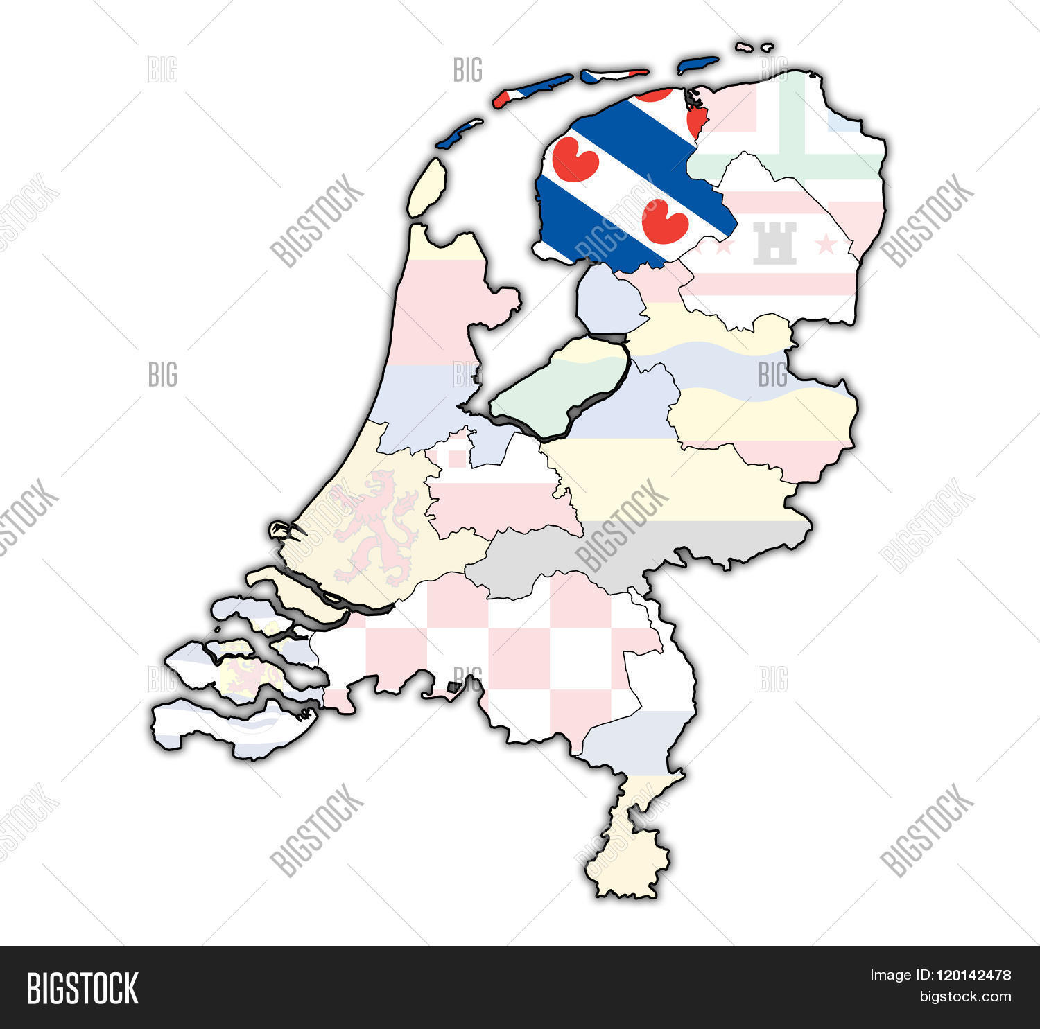 Friesland On Map Image & Photo (Free Trial) | Bigstock