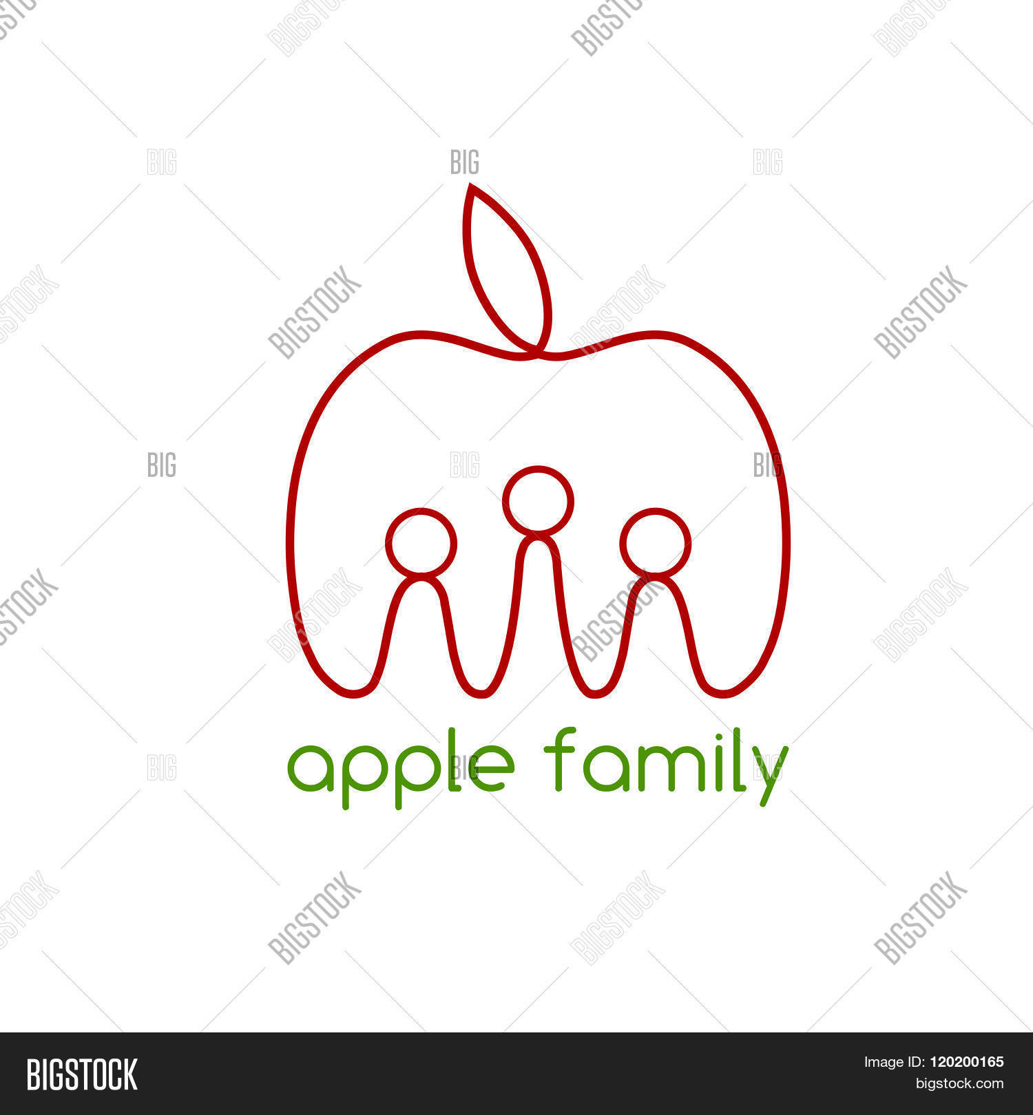Happy Apple Family Vector & Photo (Free Trial) | Bigstock