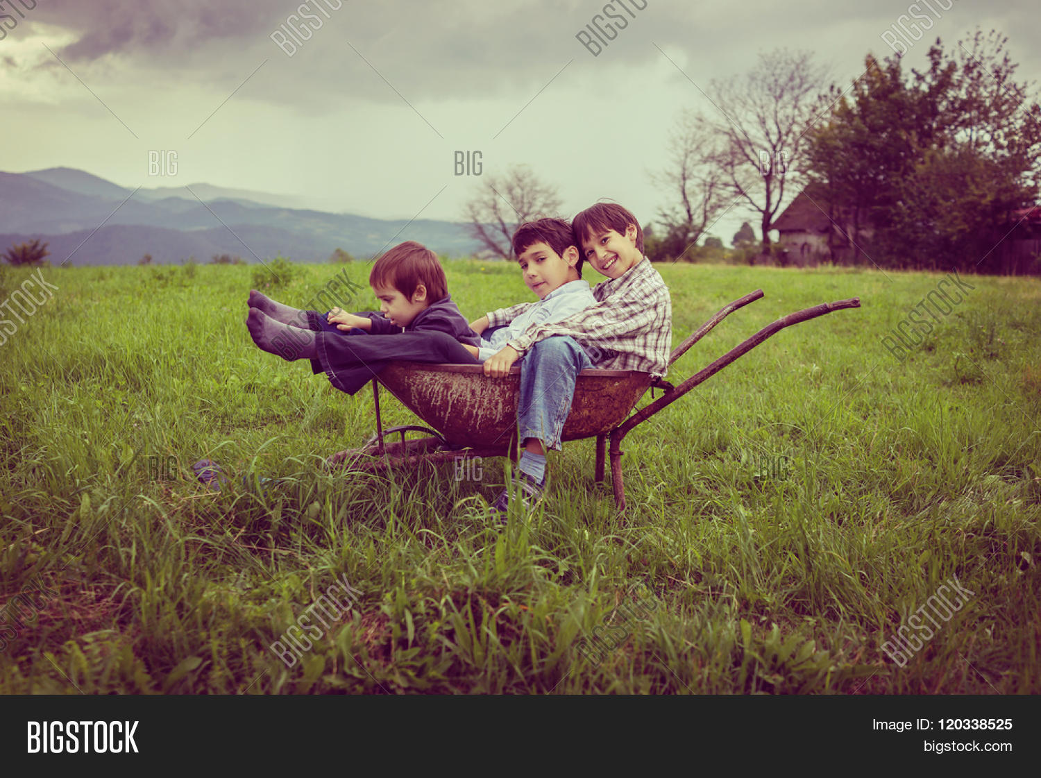 Happy Kids On Field Image & Photo (Free Trial) | Bigstock