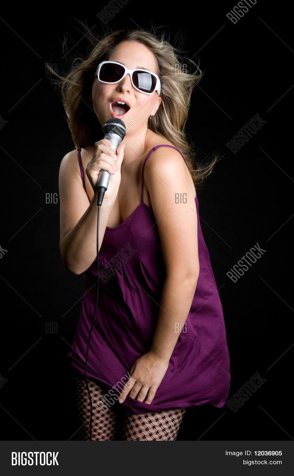 Singing Blond Woman Image & Photo (Free Trial) | Bigstock
