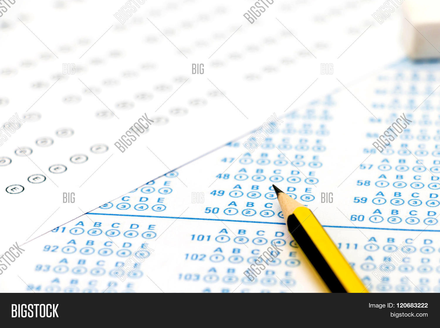 Answer Sheets On Table Image & Photo (Free Trial) | Bigstock
