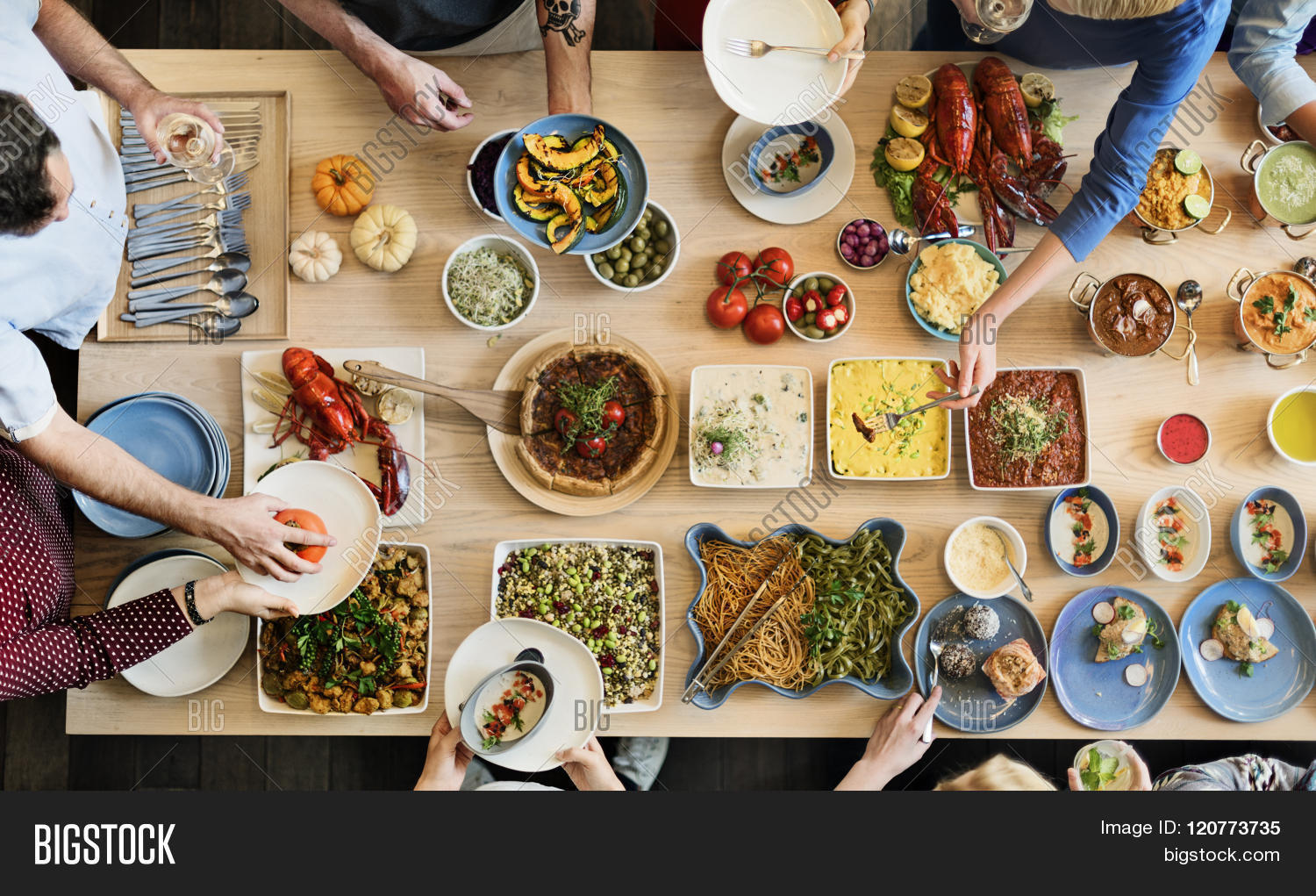 Friends Party Buffet Image & Photo (Free Trial) | Bigstock