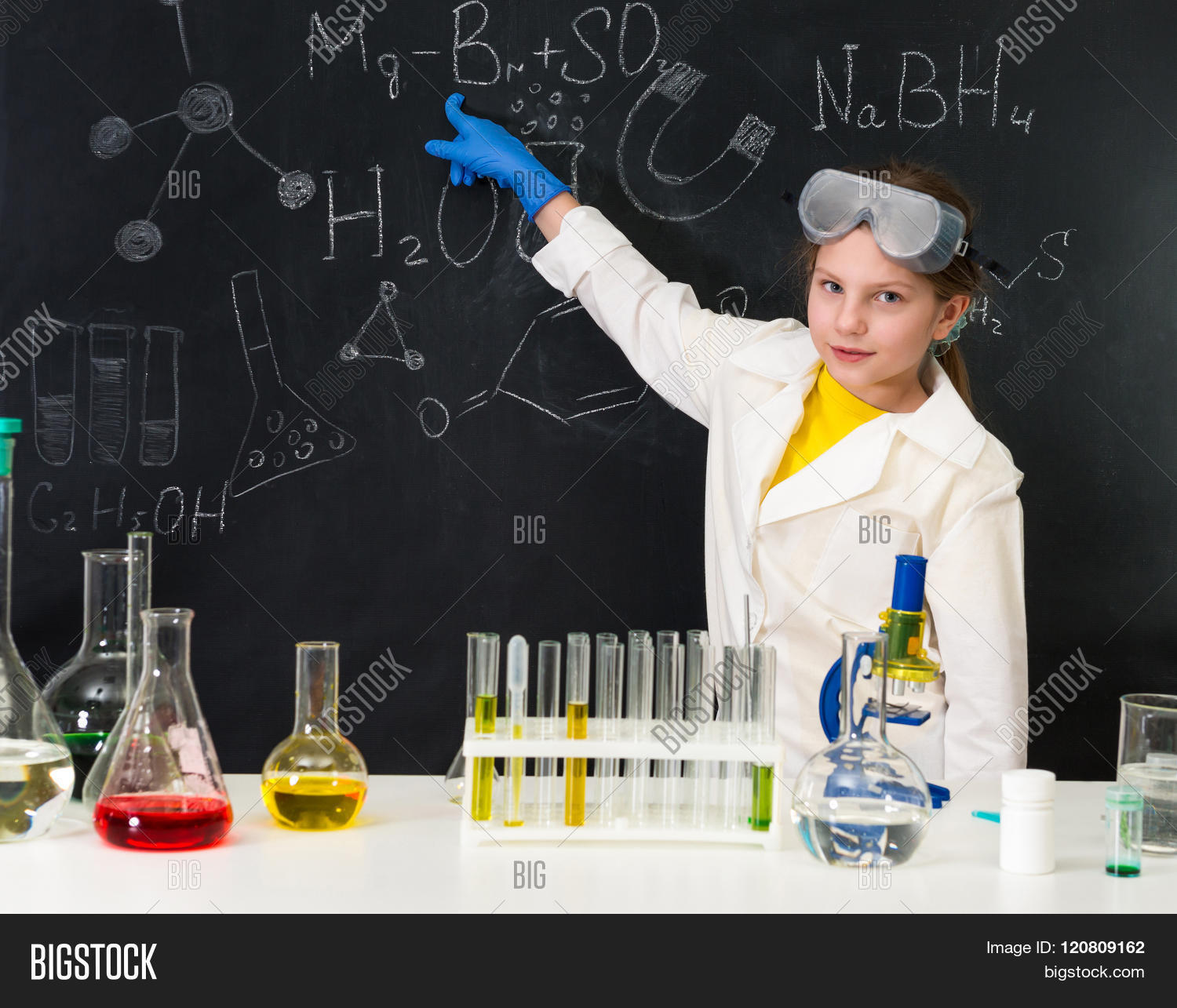 Schoolgirl Chemistry Image & Photo (Free Trial) | Bigstock