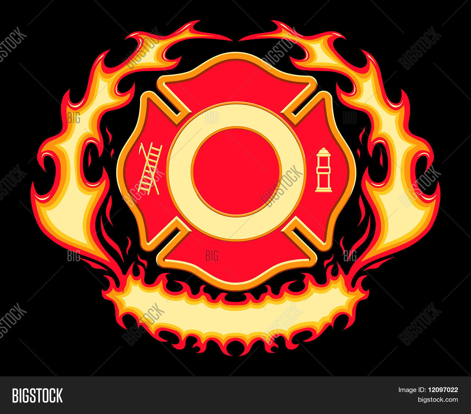 Firefighter Cross Vector & Photo (Free Trial) | Bigstock