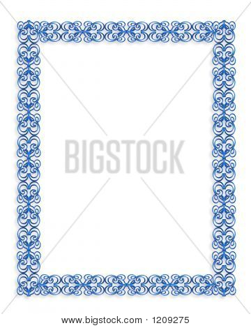 Blue Filigree Frame Image & Photo (Free Trial) | Bigstock