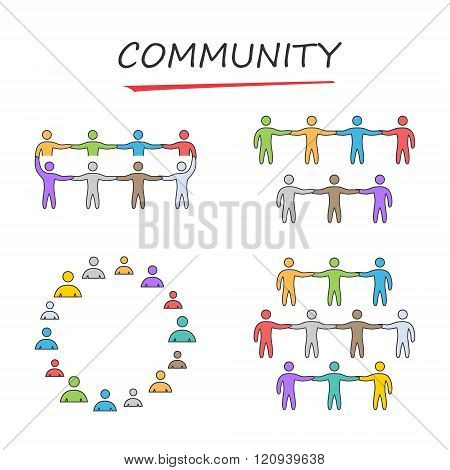 Linear Community Vector & Photo (Free Trial) | Bigstock
