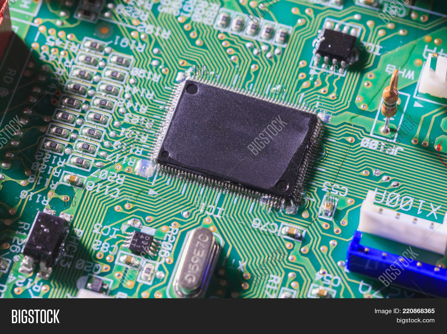 Computer Chip On Green Image & Photo (Free Trial) | Bigstock