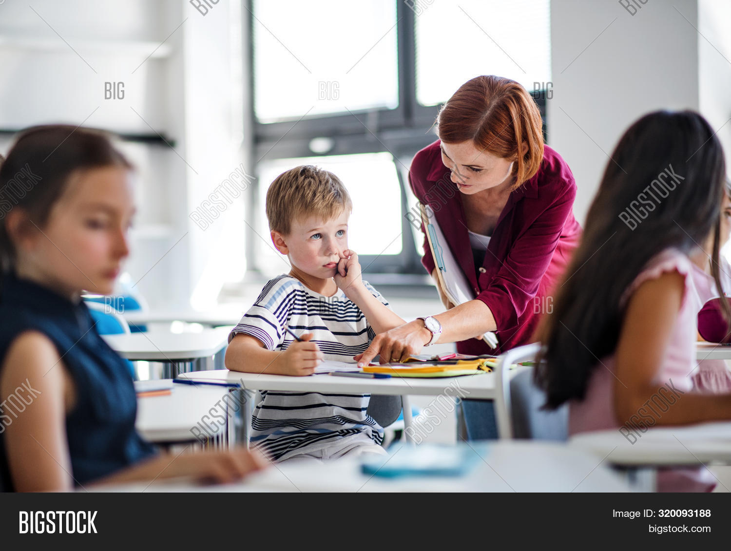 Teacher Walking Among Image & Photo (Free Trial) | Bigstock