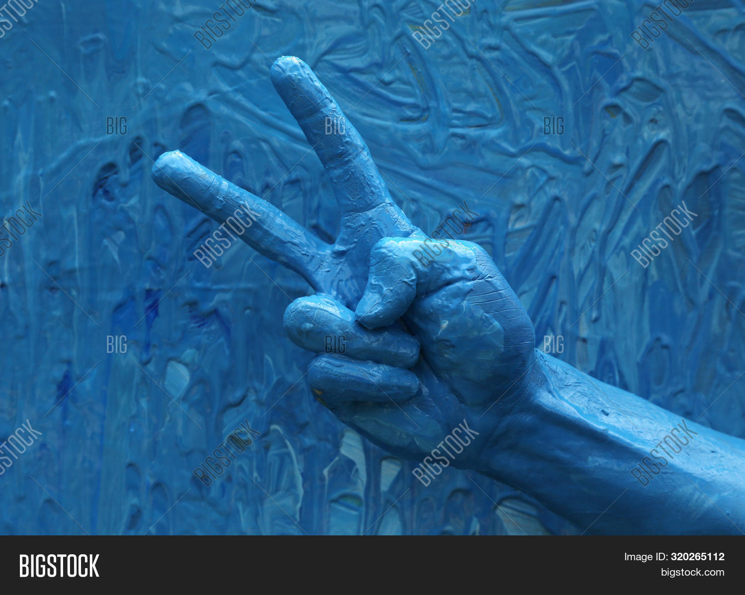 Blue Hand Front Blue Image & Photo (Free Trial) | Bigstock